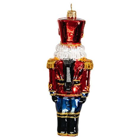 Nutcracker Christmas Tree Ornament Blown Glass 15 Cm Online Sales On