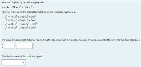Solved A Curve C Is Given By The Following Chegg