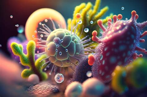 Premium Photo Dive Into The Unseen World Where Microorganisms Build Complex Ecosystems