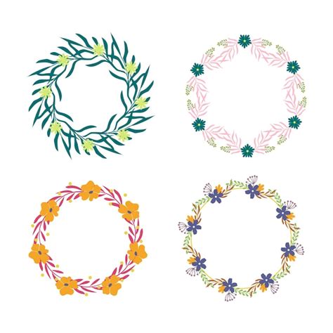 Premium Vector Set Of Floral Frames Vignettes