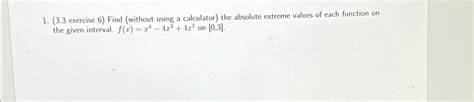 solved 3 3 ﻿exercise 6 ﻿find without using a calculator