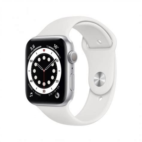 Apple Watch Series 6 40 мм (серебристый алюминий/белый спортивный ...