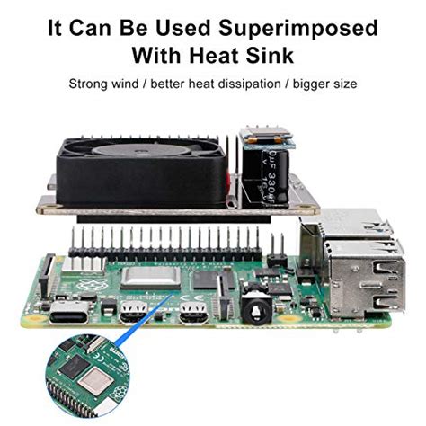 Raspberry Pi 4B Cooling Fan Raspberry Pi Cooler Raspberry Pi RGB Cooling Hat RPI GPIO With