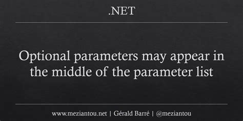 Optional Parameters May Appear In The Middle Of The Parameter List