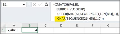 Microsoft Excel Finding The First Non Numeric Character In A String But Not Excluding Decimal