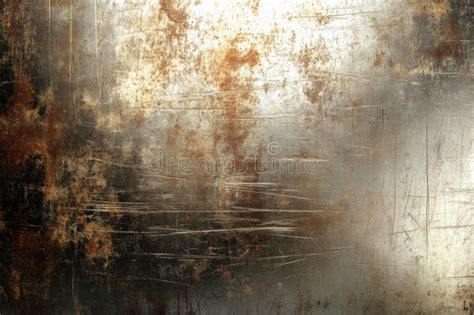 Metallic Surface Displays Intricate Details Of Scratches And Rust Patterns Highlighting The
