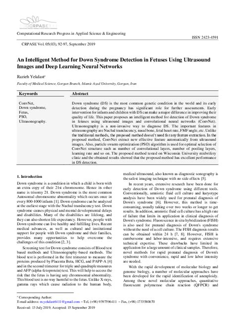 pdf an intelligent method for down syndrome detection in fetuses