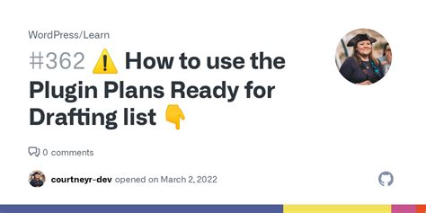 ⚠️ How To Use The Plugin Plans Ready For Drafting List 👇 · Issue 362