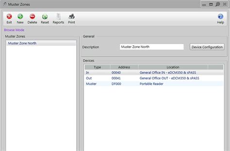 AC2000 Muster Zones Access Control Software Module