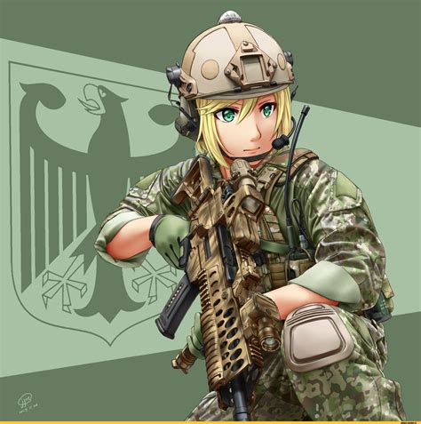 Аниме девушки в военной форме фото и картинки Abrakadabra Fun