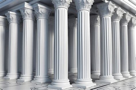 Premium Photo Rows Of Three Dimensional Columns Stock Illustration