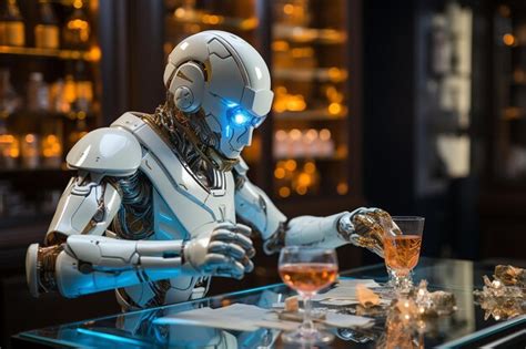 Premium Photo Robot Scientist Conducting Experiments In A Laboratory