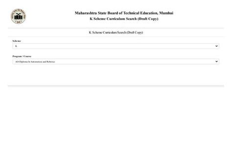 Msbte K Scheme Curriculum Pdf