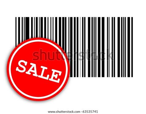 Illustration Bar Code Red Label On Stock Illustration 63535741