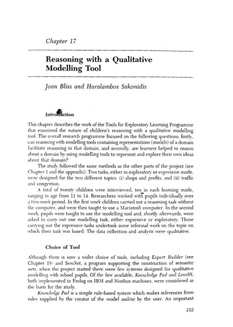Pdf Reasoning With A Qualitative Modelling Tool