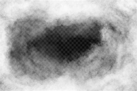 투명 한 배경 벡터 현실적인 격리 연기 깔때기 효과 현실적인 안개 또는 구름 장식입니다 개체 그룹에 대한 스톡 벡터 아트 및