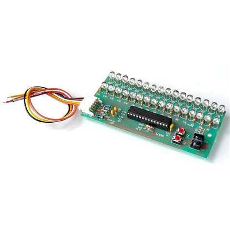 MCU Adjustable Display Pattern LED VU Meter Level Indicator Amplifier Audio 16 LED Dual Channel