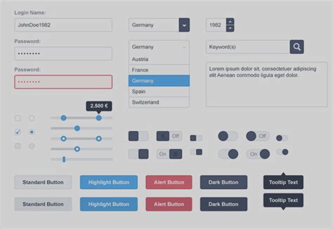 graphic user interface design 20 free psd png format download