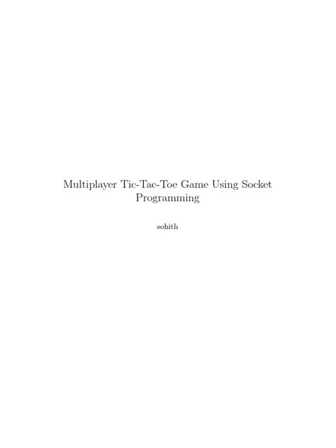 tic tac toe pdf