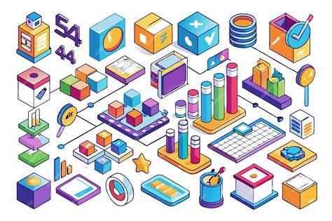 Isometric Illustration Of Data Analysis Digital Marketing And Business