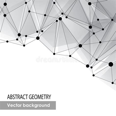Polygonal Background With Abstract Molecular Connection Stock Vector Illustration Of Nuclear