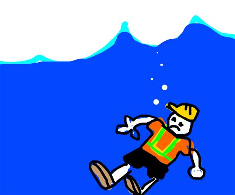 Wet Construction Worker Drawception