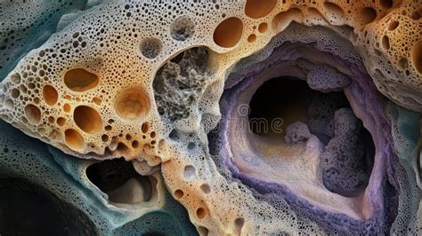Intricate Microscopic Structure Of Human Body Cells Showcasing Macro Biology Concepts For