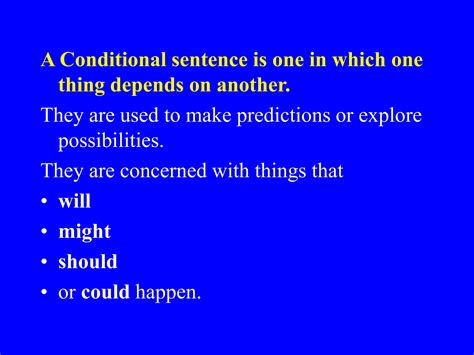 Conditional Sentences And Their Types And Usage Ppt