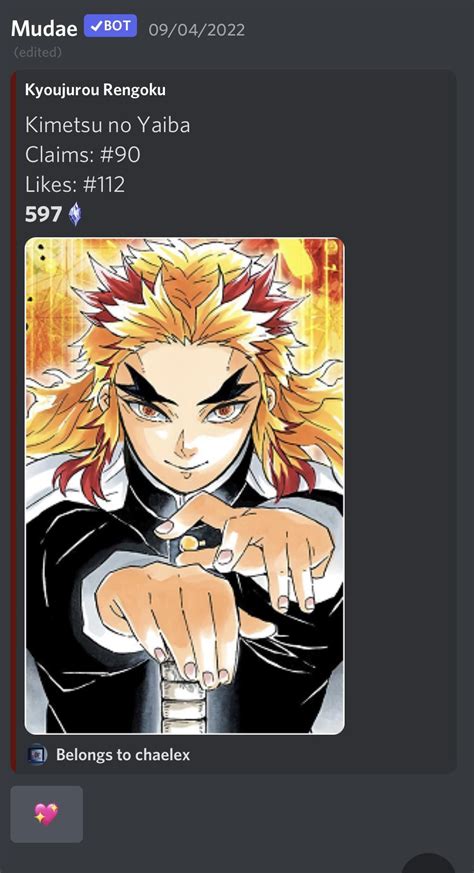 Ahh The Feeling Of Rolling A 1 Character But Having No Claim 😭 R Mudae