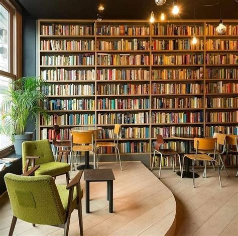 Library Coffee Shop Interior Design Book Cafe Cafeinspo