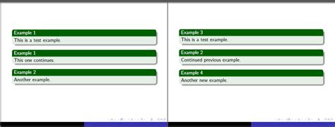 environments continuing example counters in beamer tex latex