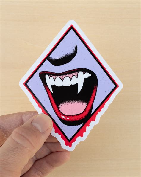 Vampire Girl Fangs Sticker Behance