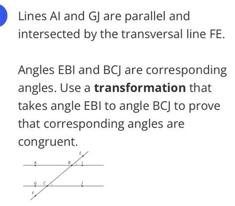 Solved Lines Ai And Gj Are Parallel And Intersected By The Transversal
