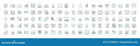 Cloud Computing Vector Line Icons Set Cloud Computing Storage Services Saas Paas Iaas