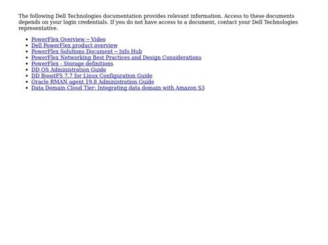 Dell Technologies Documentation Dell Powerflex With Data Domain Cloud Tier Dell Technologies