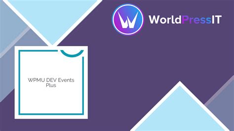 wpmu dev events plus worldpress it