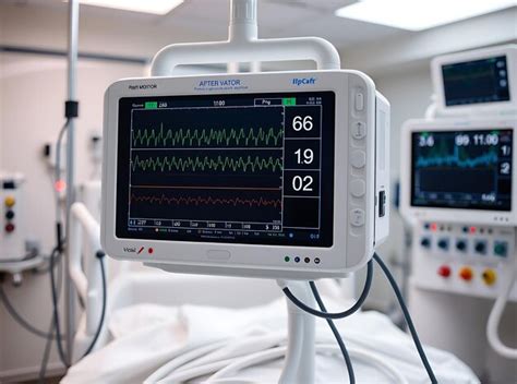 Advanced Patient Monitor In Bright ICU For Precise Vitals Monitoring Premium AI Generated Image