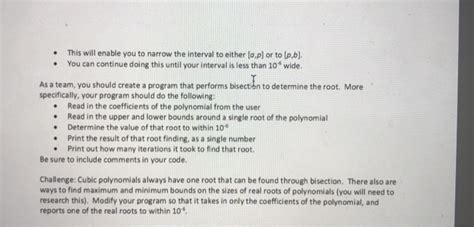 Solved Activity Root Finding To Be Done As A Team As A Chegg