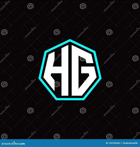 H G Initials Modern Polygon Logo Template Stock Vector Illustration Of Label Internet 194105042