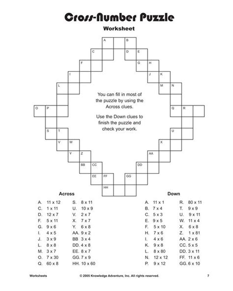Cross Section Worksheet 7th Grade