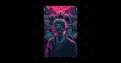 80s Zombie Horde In The Streets Of A Dystopian City Zombie Art