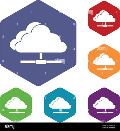 Cloud Computing Connection Icons Set Stock Vector Image And Art Alamy