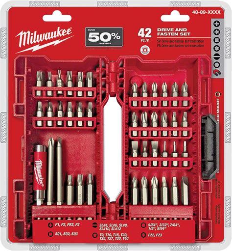Departments Bit Driver Set Milwaukee 42 Pc Assorted