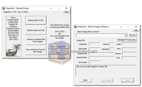 drive snapshot v1 50 creating disk image backups and restoring data