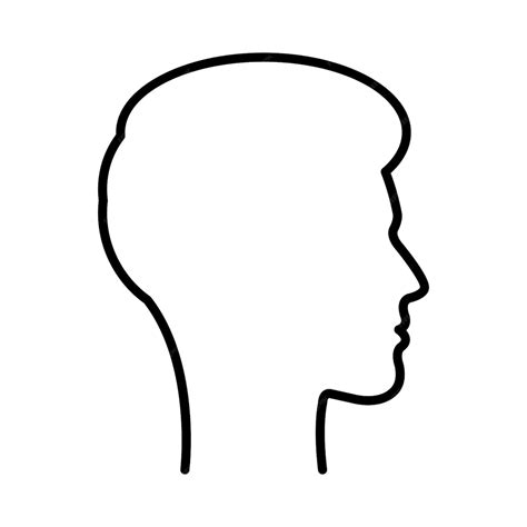 Contorno De La Cara Del Icono De Vector De Silueta De Perfil De Cabeza