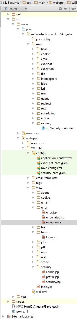 Spring MVC и Spring Security Пример настройки страницы логина настройка ролей