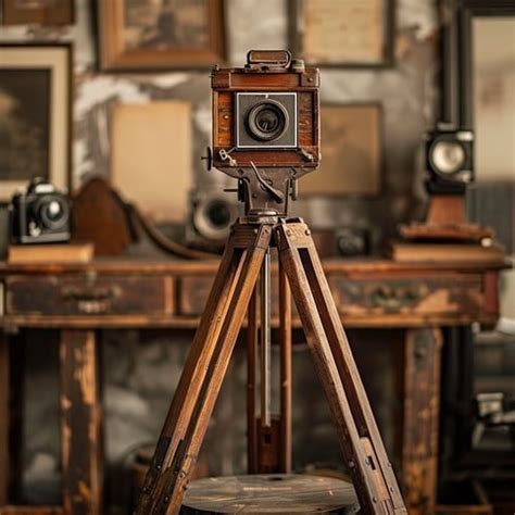 Free Vintage Camera Display Image Vintage Camera Tripod Download