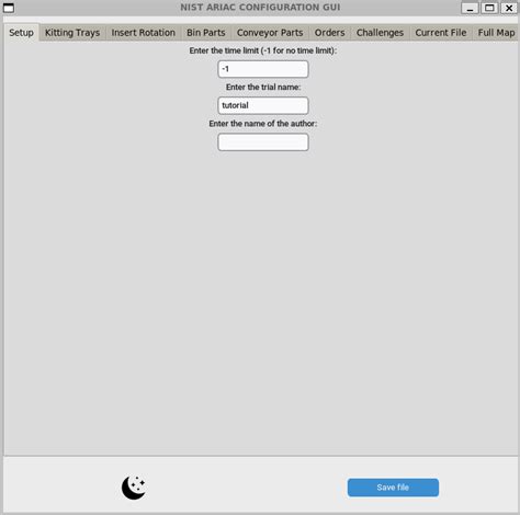 Configuration Files — Ariac Docs 10 Documentation