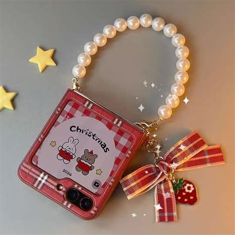 별하케이스 ⚡플립6⚡ 딸기마스 레트 체크 토트 스트랩 케이스 지플립3 지플립4 지플립5 지플립6 제트플립3 제트플립4 제트플립5 제트플립6 Z플립3 Z플립4 Z플립5 Z플립6