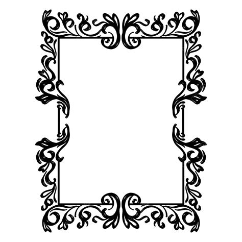 Vintage Black Frame Victorian Style Frames Victorian Borders Png